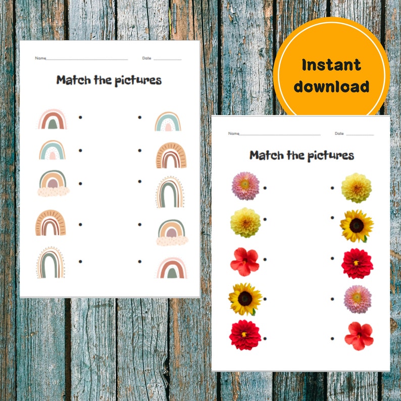Matching Worksheets, Preschool Printables, Kindergarten Preschool ...
