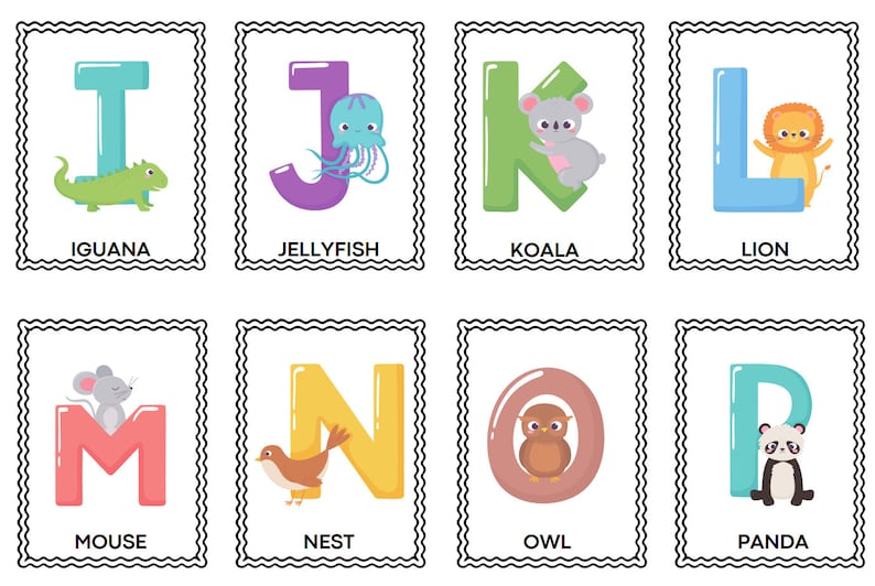 Alphabet Flashcards for Toddlers, Animal Alphabet Cards, Preschool ...