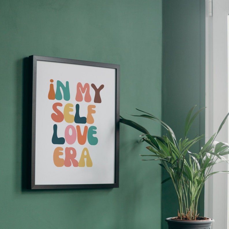 In My Self Love Era Retro Quote Digital Print Wall Art Etsy