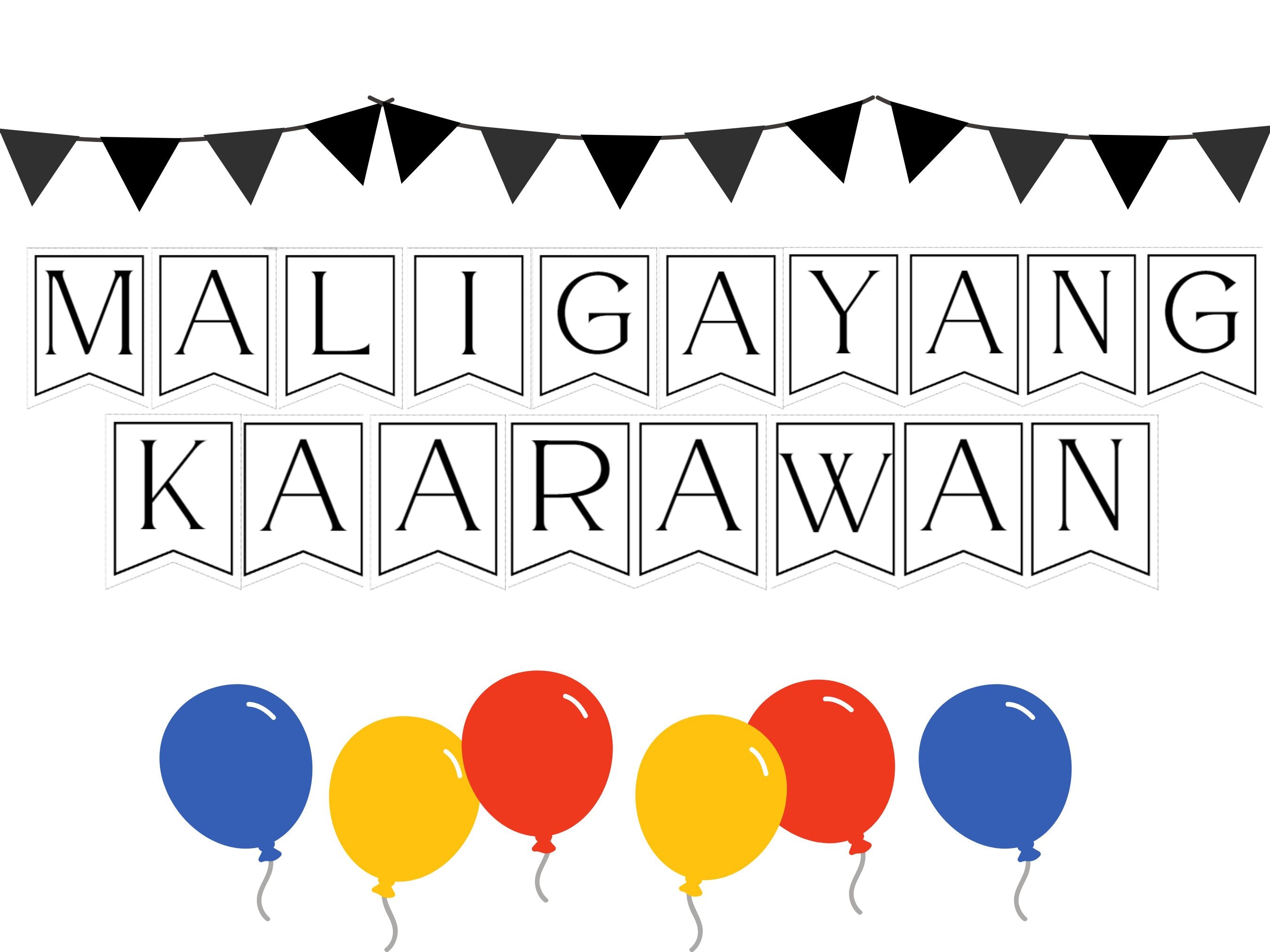 Filipino Birthday Banner, Filipino Party Decoration, Maligayang ...