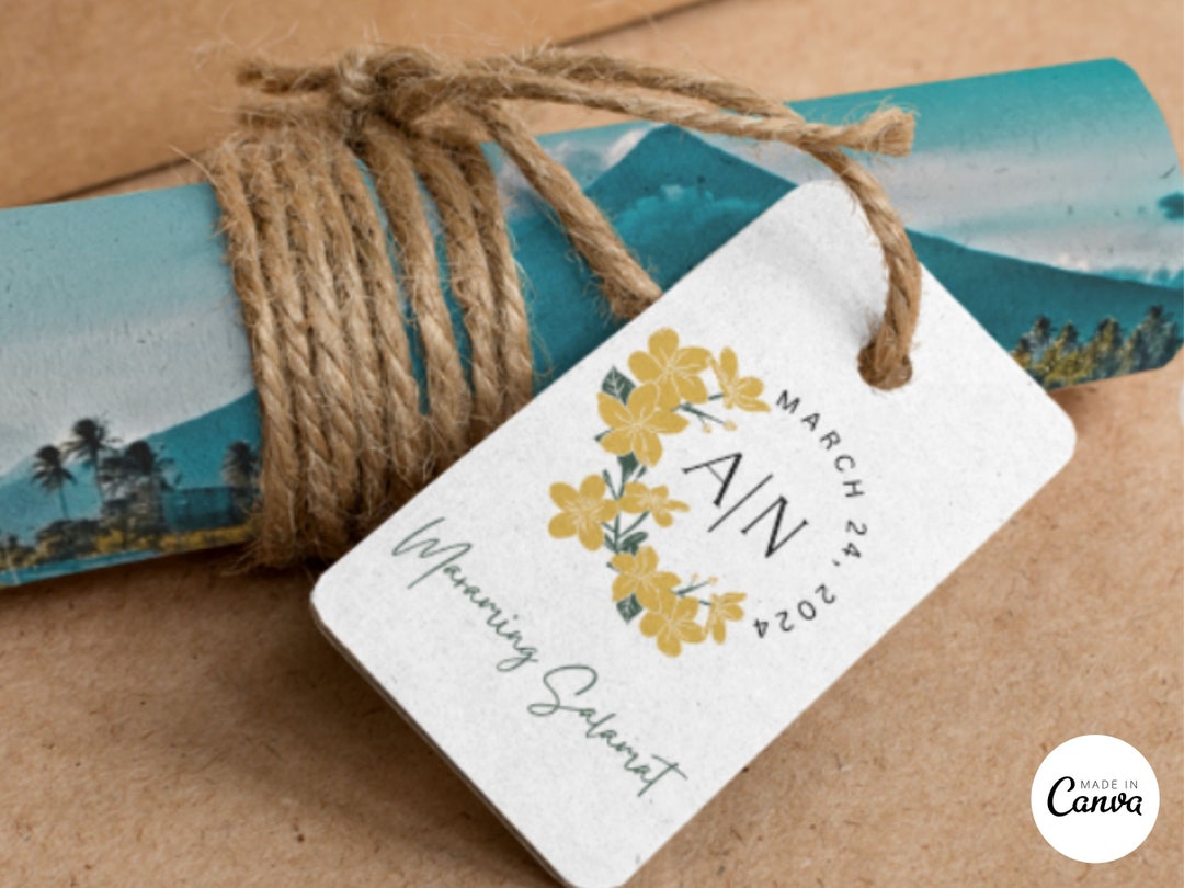 Editable Filipino Souvenir Tag, Wedding Giveaways, Traditional Filipino ...