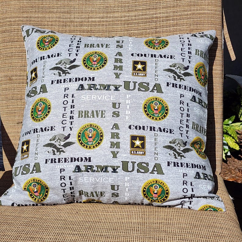 US Army Pillow Cover / Envelope Closure/ 16" X 16" or 18" X 18" / 100% ...