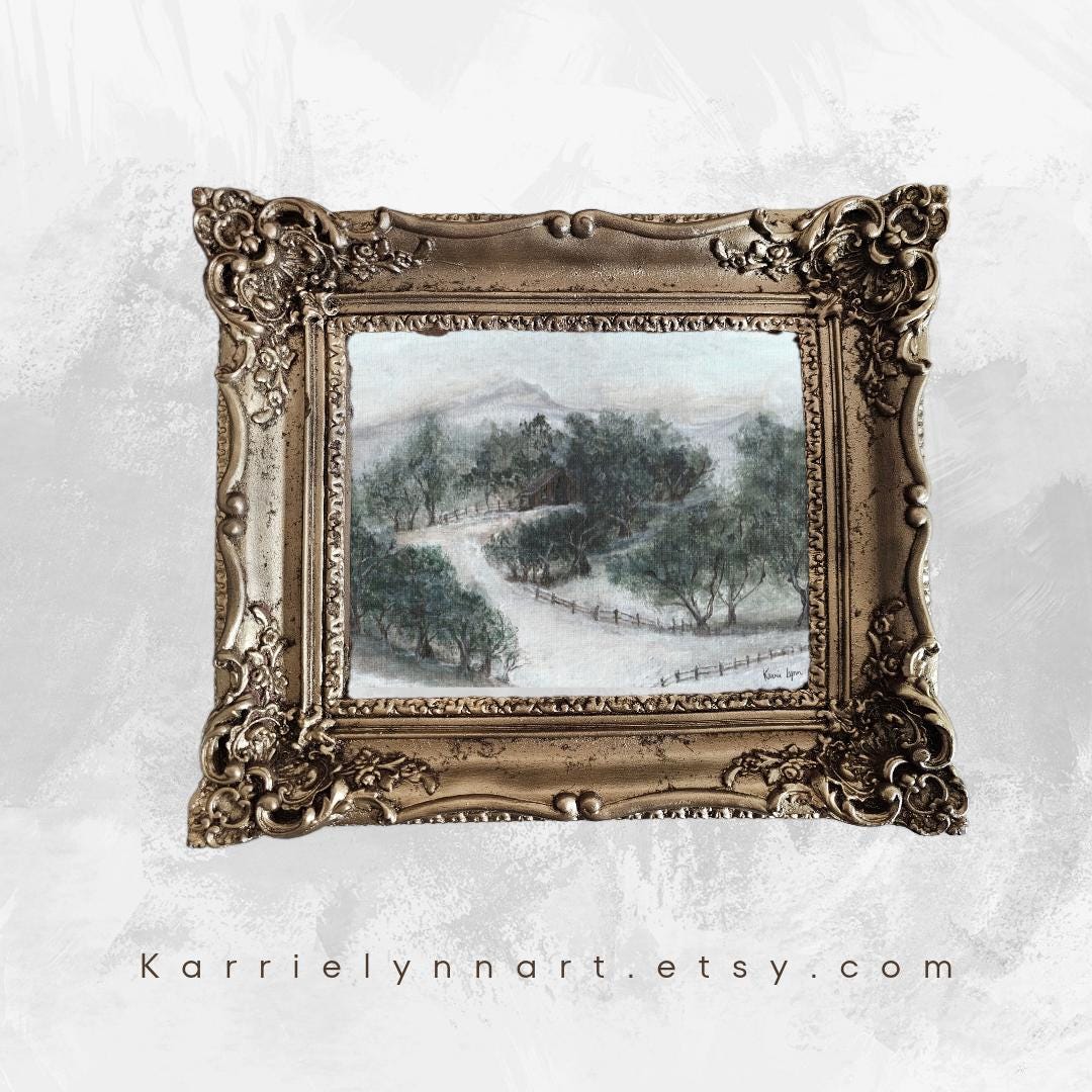 WINTER CABIN SCENE - Karrie Lynn - Etsy