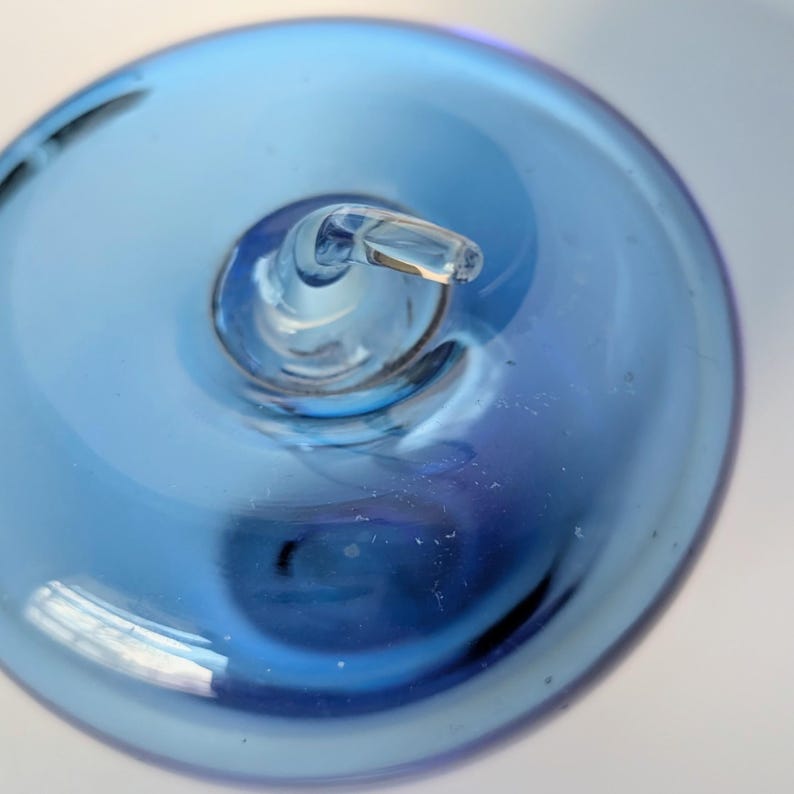 Blenko Blue Glass Apple - Etsy