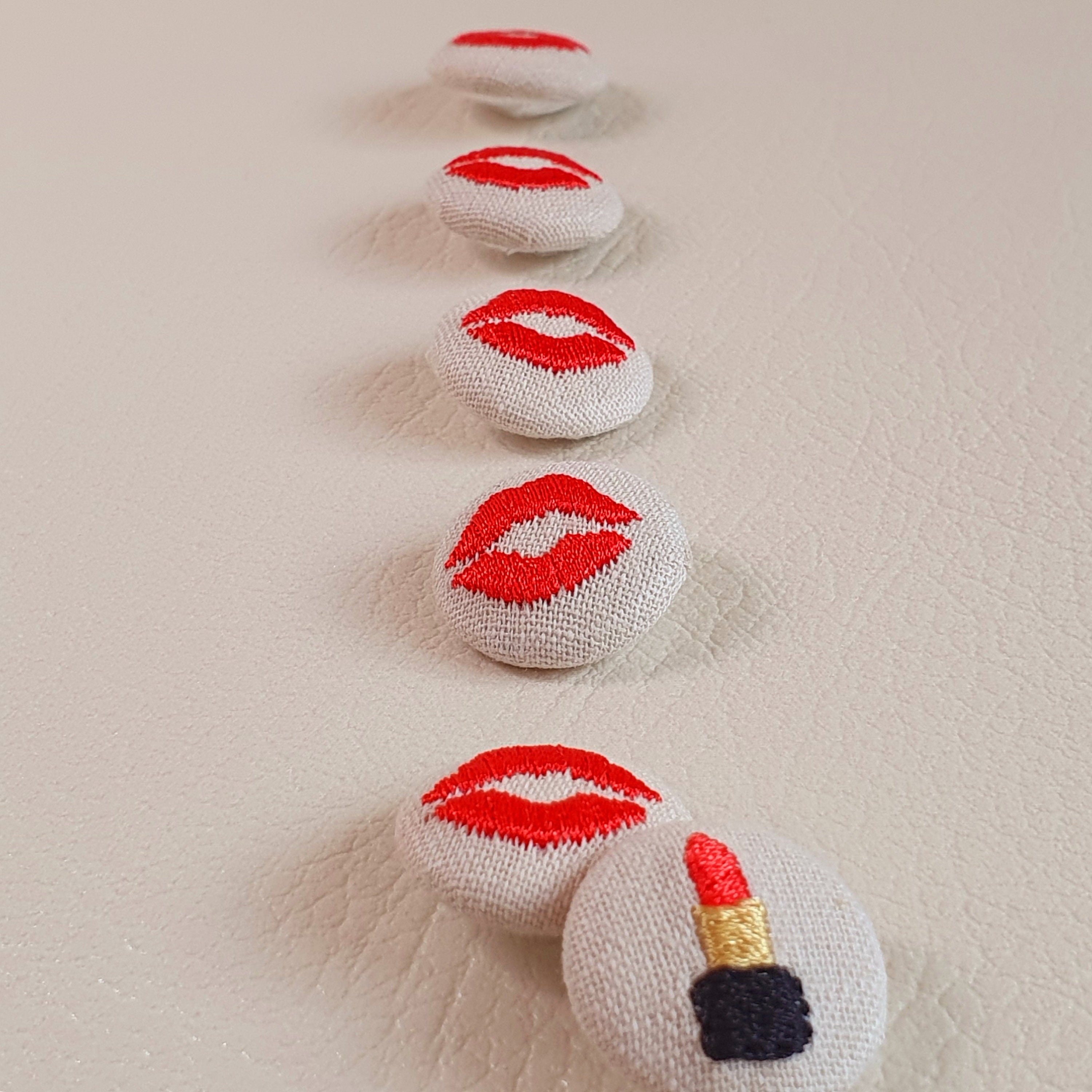 Kiss Mark on Napkin Embroidery Design for Download. Small Sassy Chick ...