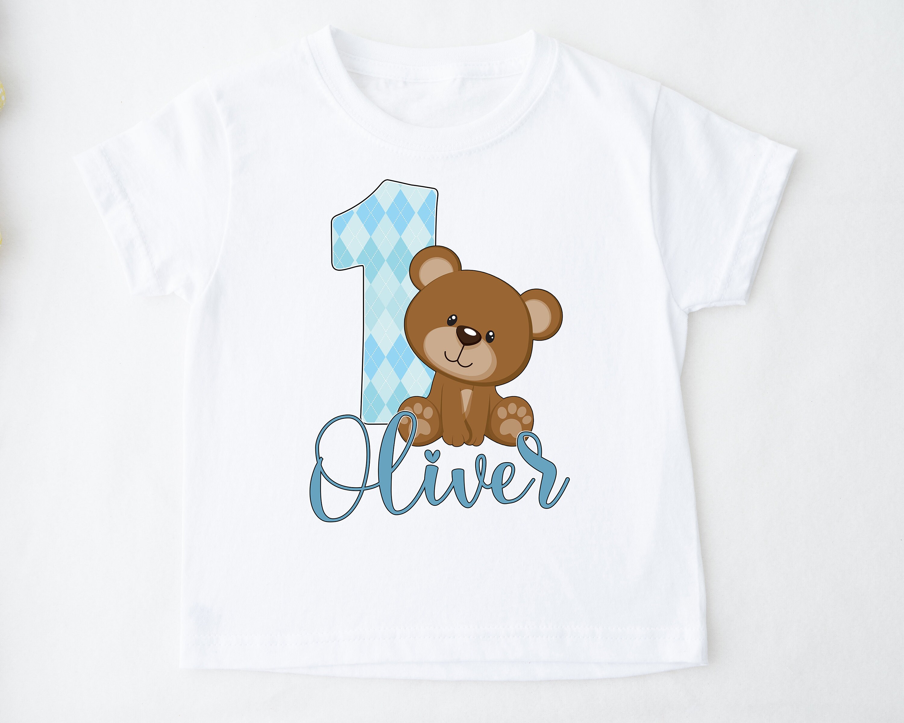 Teddy Bear 1st Birthday Outfit, Custom Beary Special Birthday Shirt ...