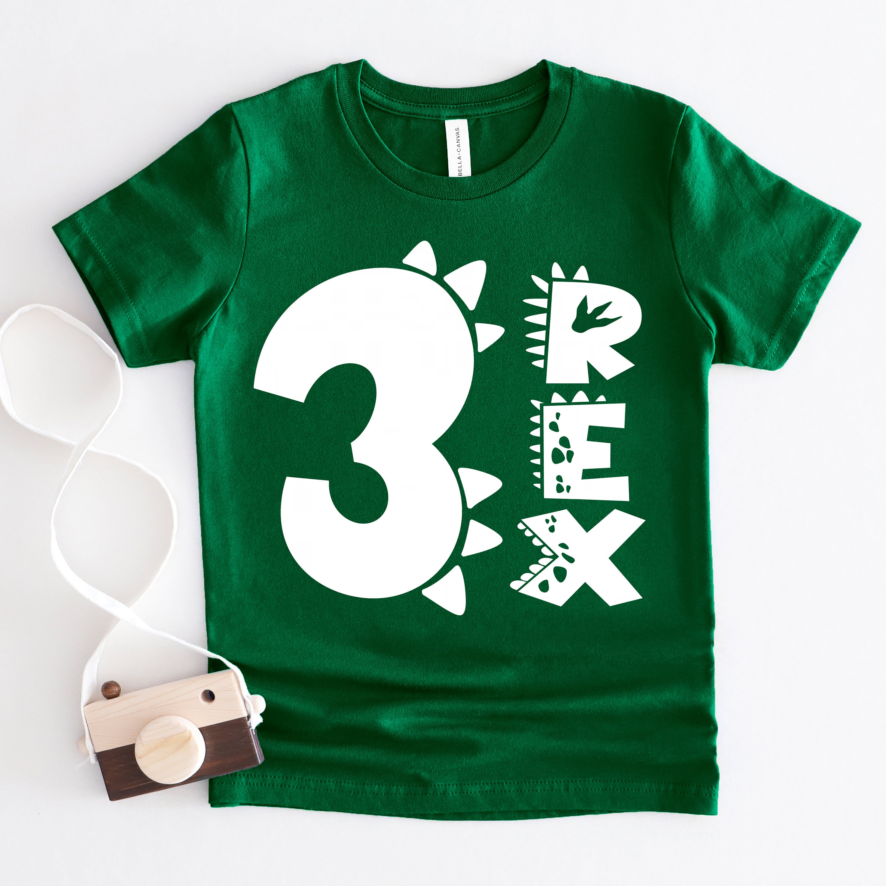 Three Rex Birthday Shirt, 3rd Dinosaur Birthday Tee, Dino Birthday Boy ...