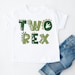 Two Rex Birthday Shirt, 2nd Dinosaur Birthday Tee, Dino Birthday Boy ...