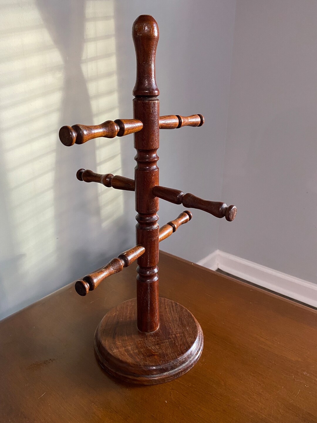 Vintage Wooden Mug Rack Tabletop Coffee Mug Rack Kitchen - Etsy