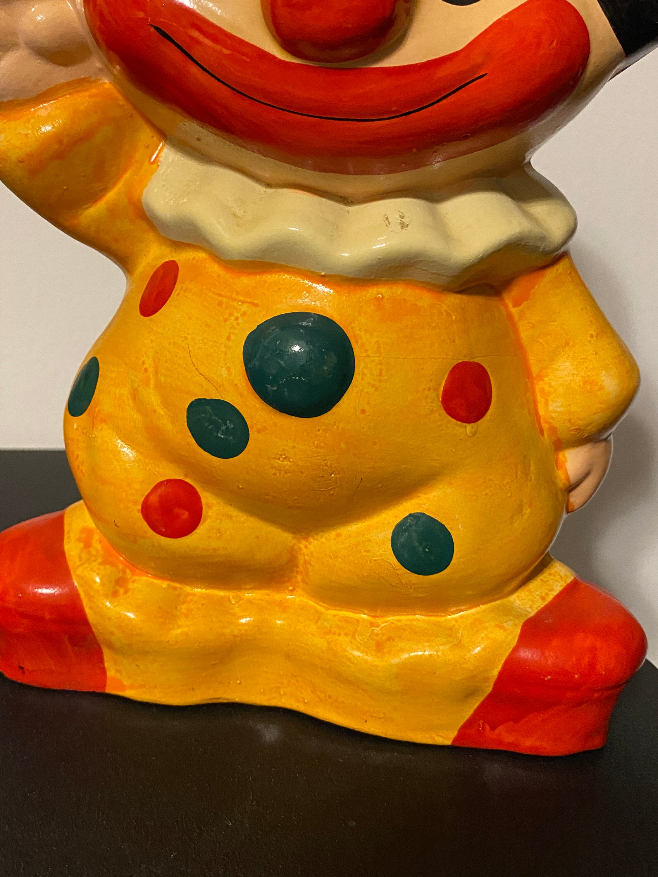 Vintage Ceramic Clown, Chalkware Plaster Colorful Clown Figure, Clown ...