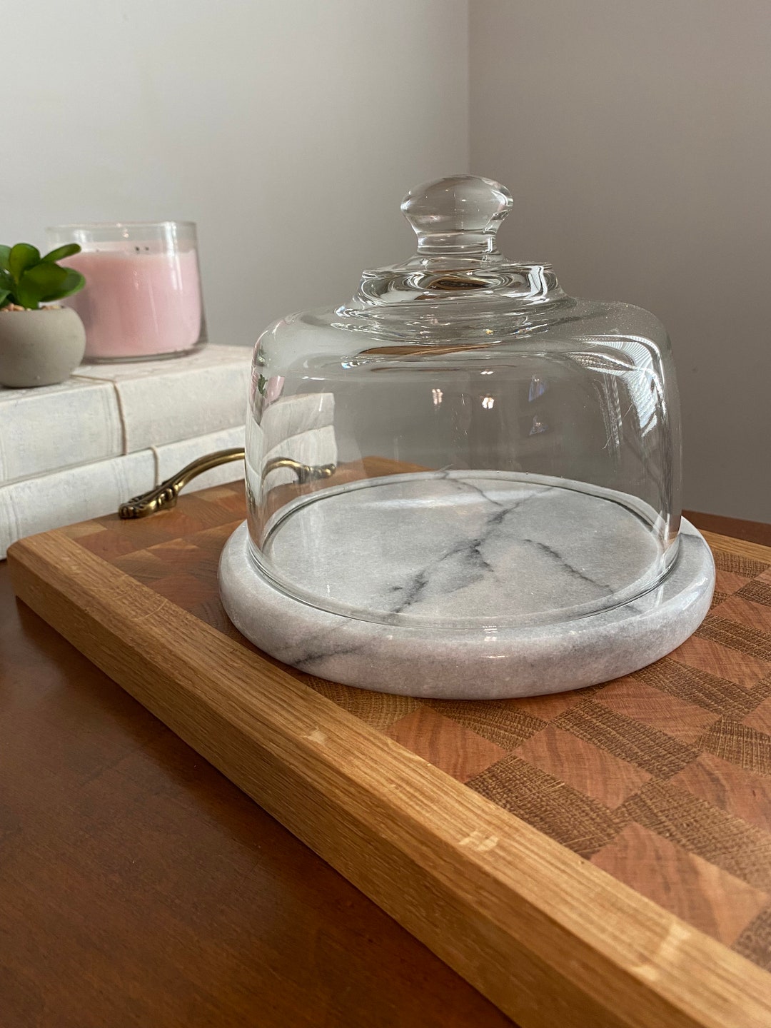 Marble Cloche, Cheese Board, Cottage Cloche, Marble Cheese Board ...