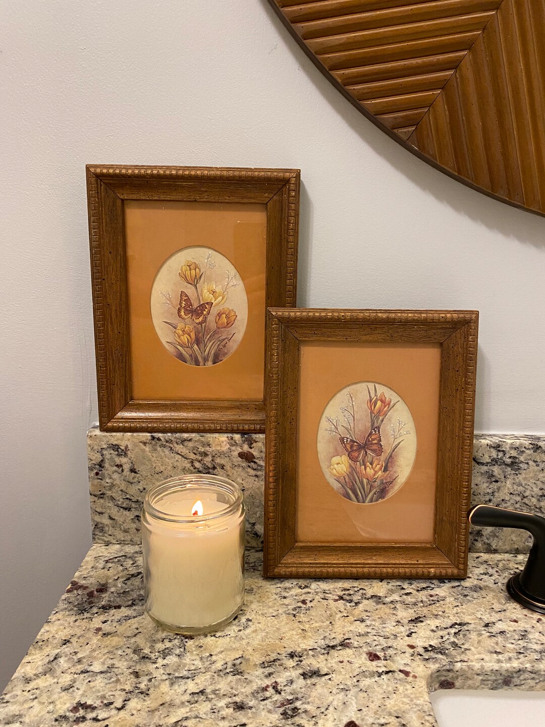 Set of Two Kay Lamb Shannon Butterfly Prints, 2 Pink Butterfly Frames ...