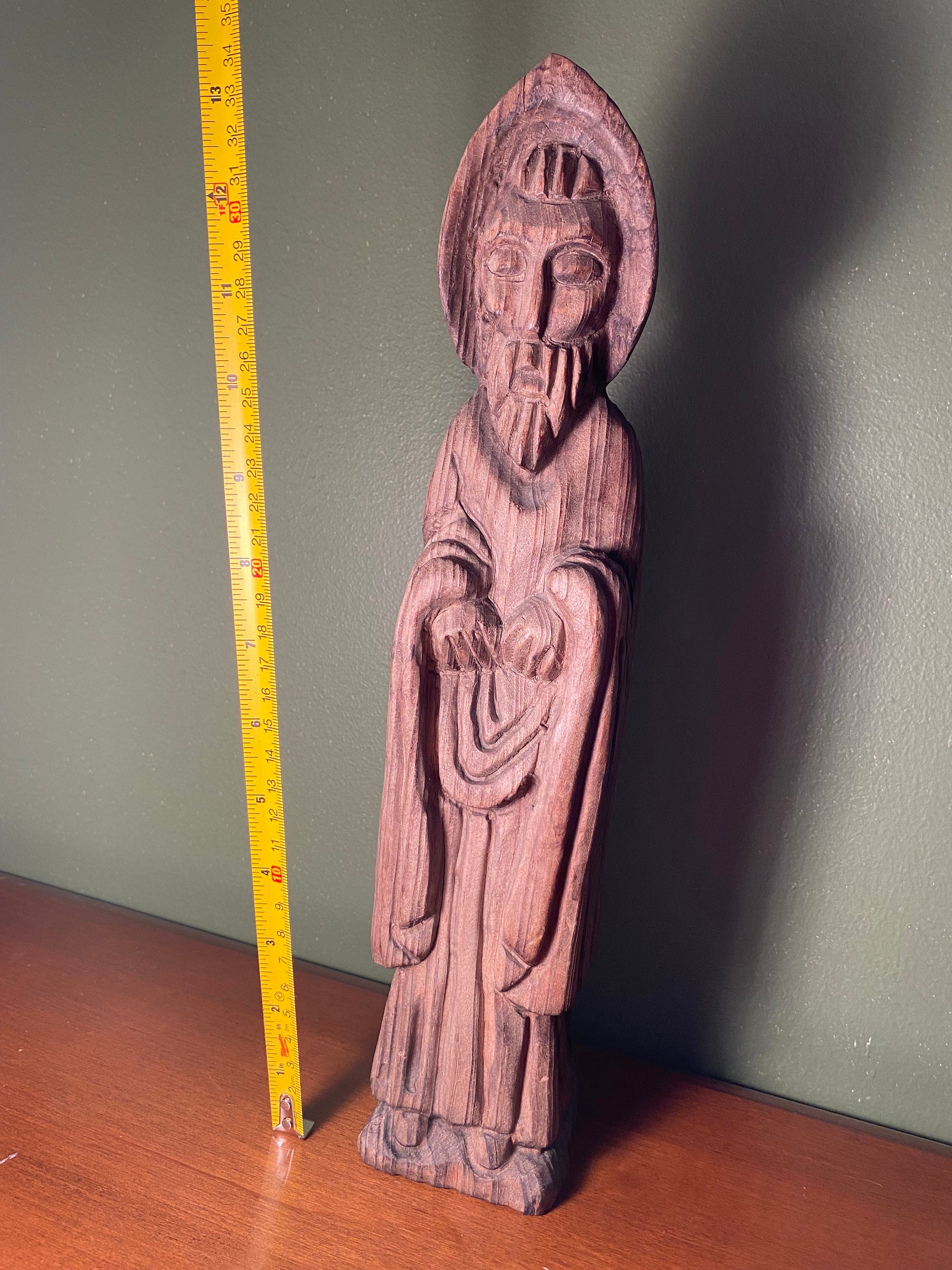 Monastic Abbey Monk, Carved Monk, Medieval Decor, Vintage Carving ...
