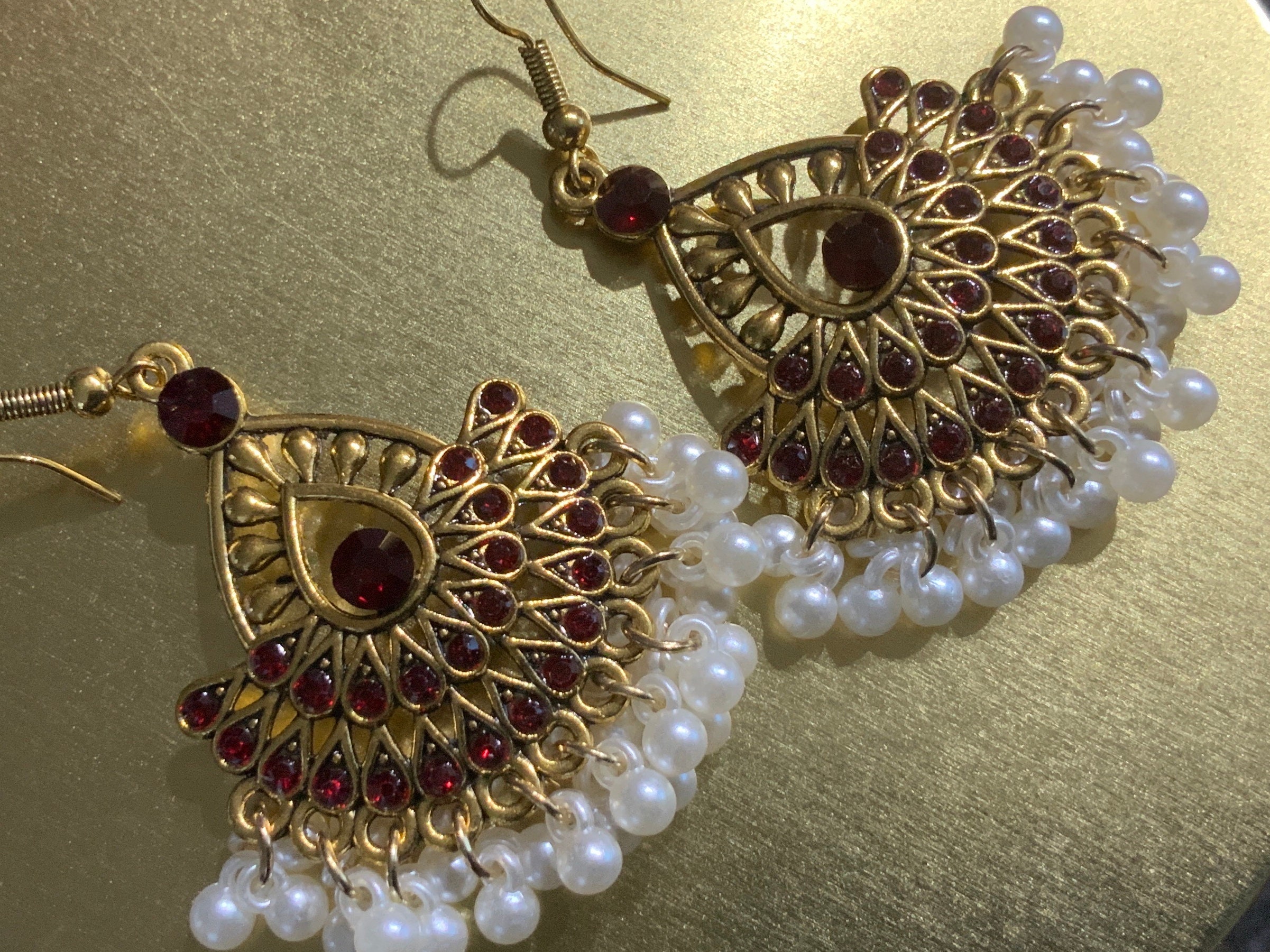 Jumka Earrings Choker Necklace Indian Pakistani Jewelry - Etsy