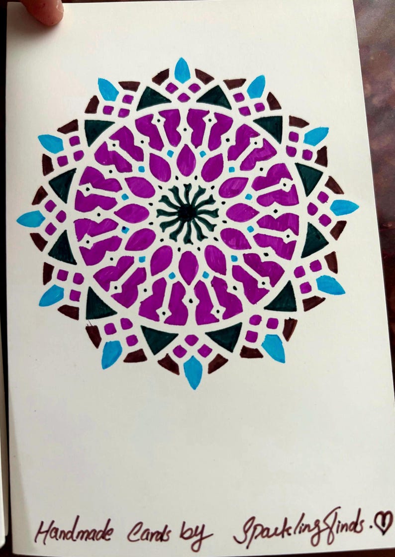Custom Handmade Mandala Card With Envelope - Etsy