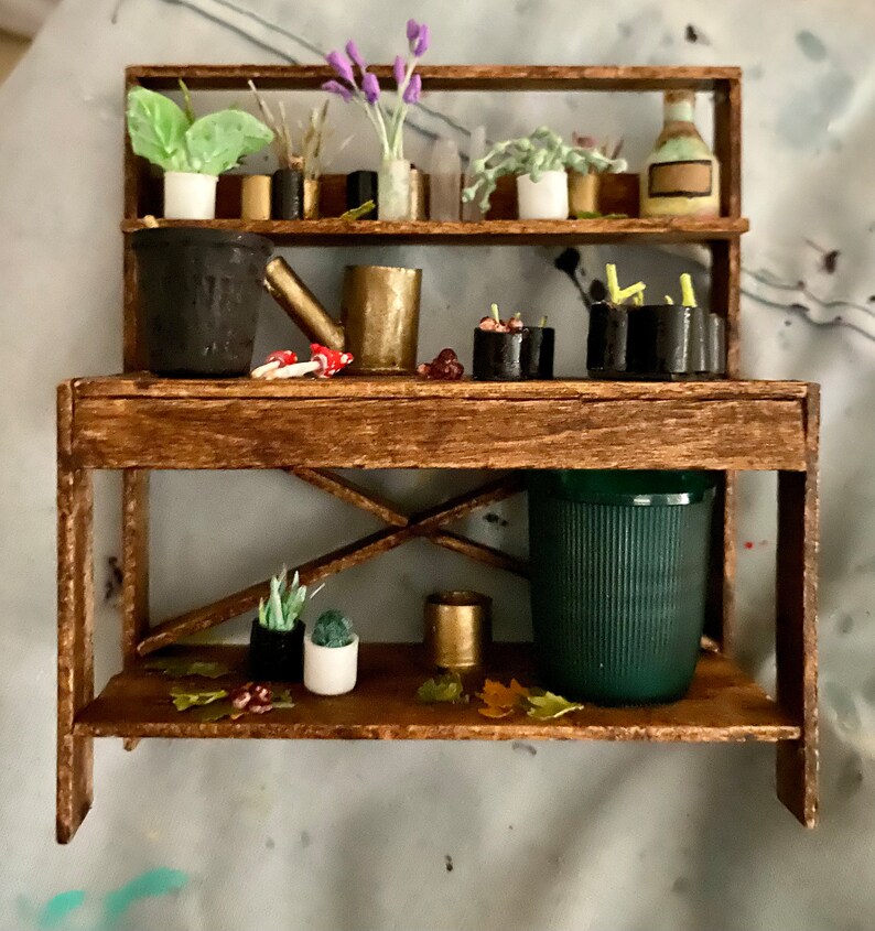 Miniature Potting Bench With Plants | Custom Made to Order | Handmade ...