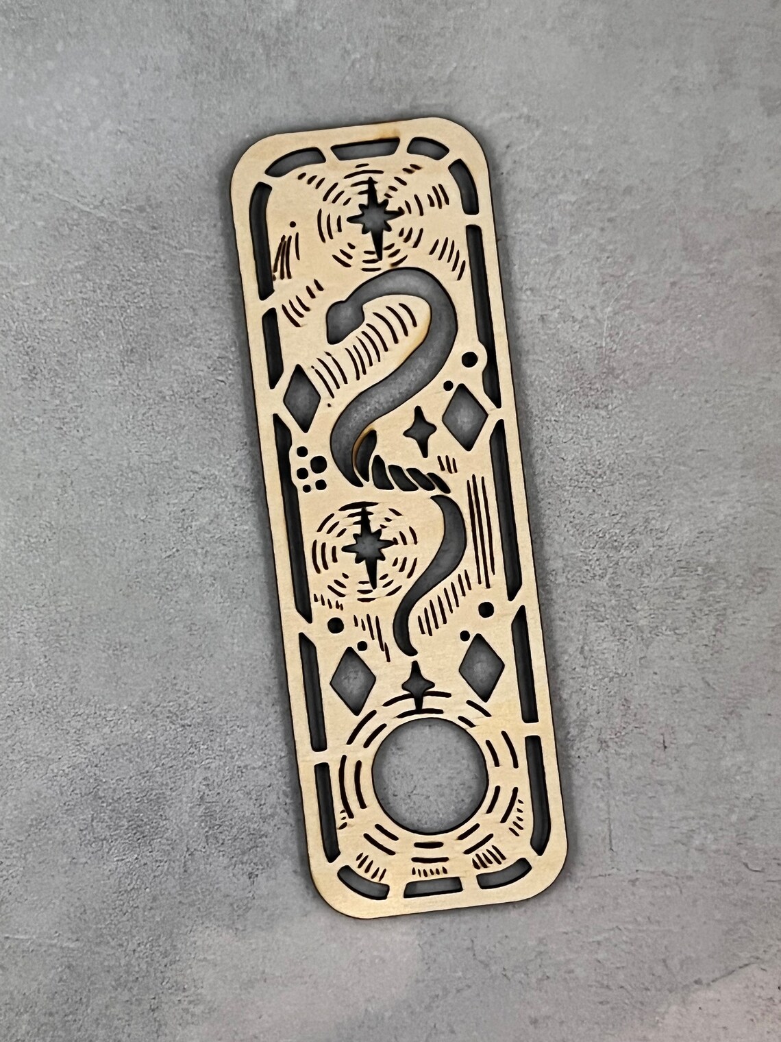 Wood Snake Engraved Bookmark, Unique Mystical Snake Doodle Design 1 ...
