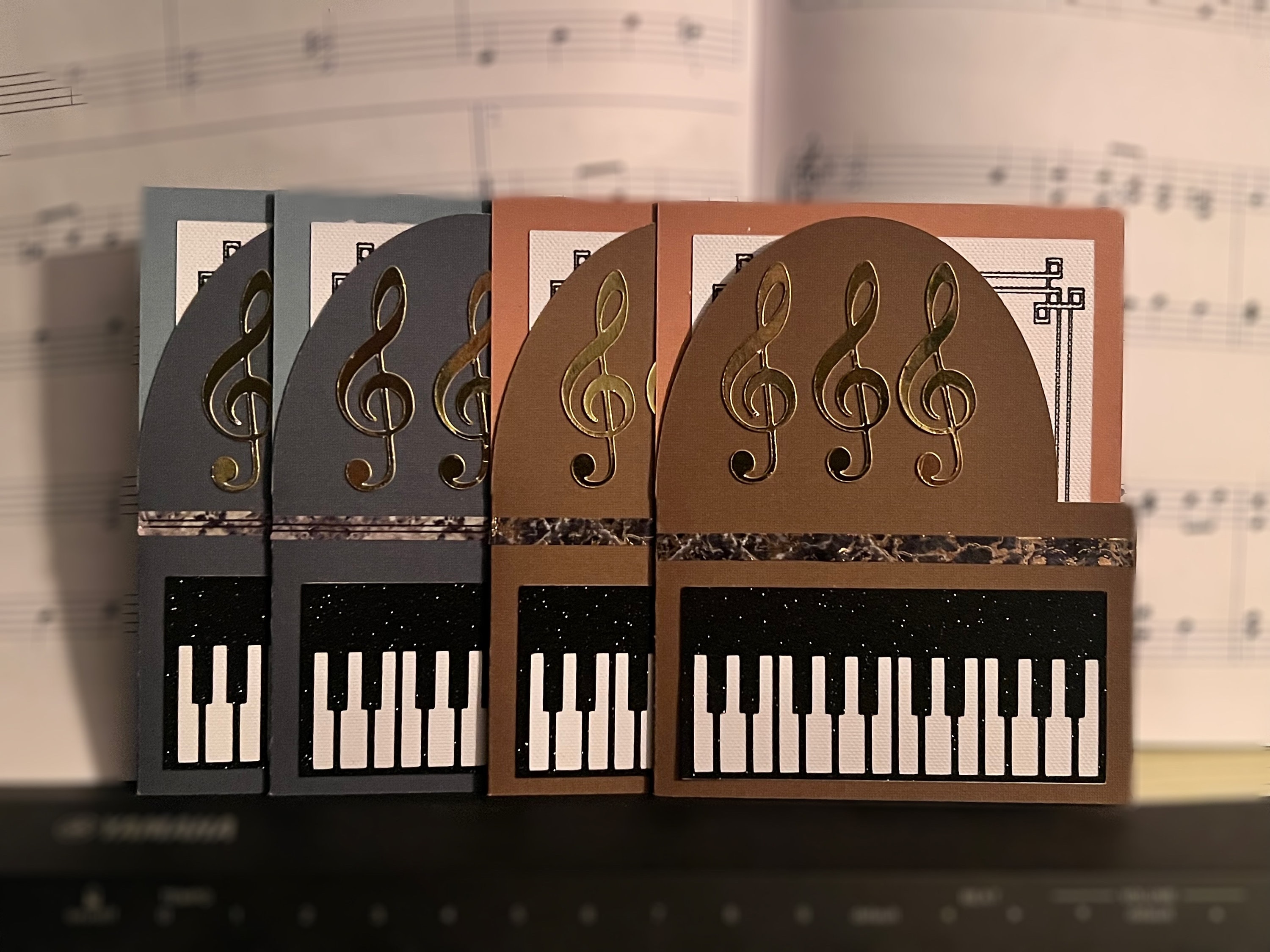 2-pack Birthday Card Piano Music Design happy Birthday Musical Card - Etsy