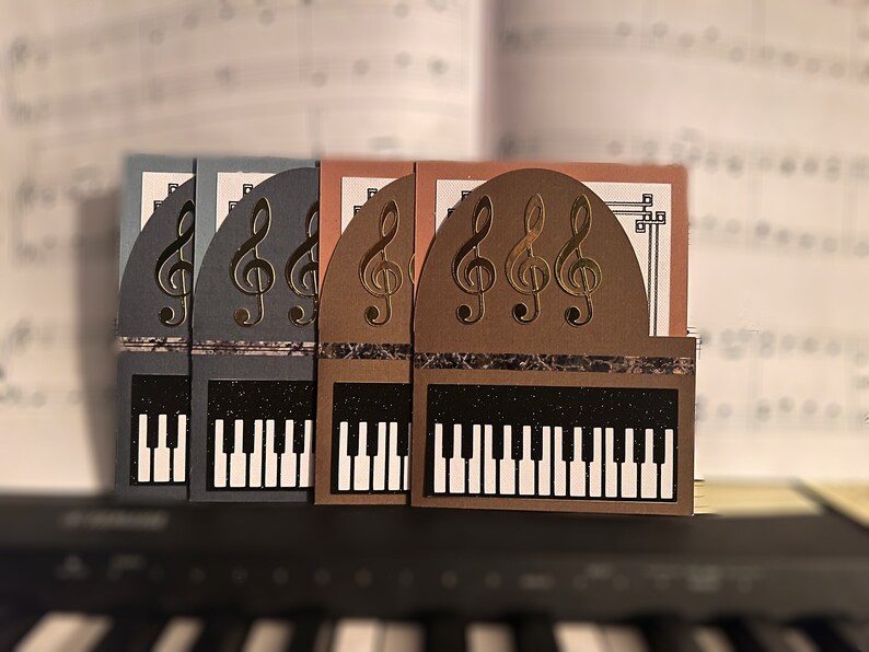 2-pack Birthday Card Piano Music Design happy Birthday Musical Card - Etsy