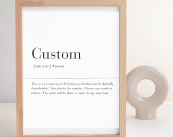 Value Definition Digital Print, Printable, Definition Print, Custom ...