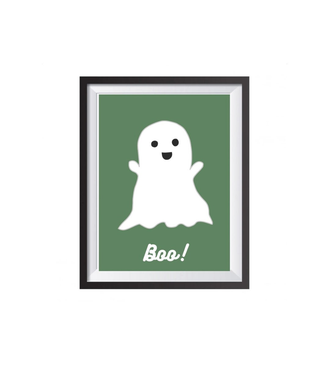 Cute Ghost Halloween Poster Print Halloween Art Boo Halloween ...