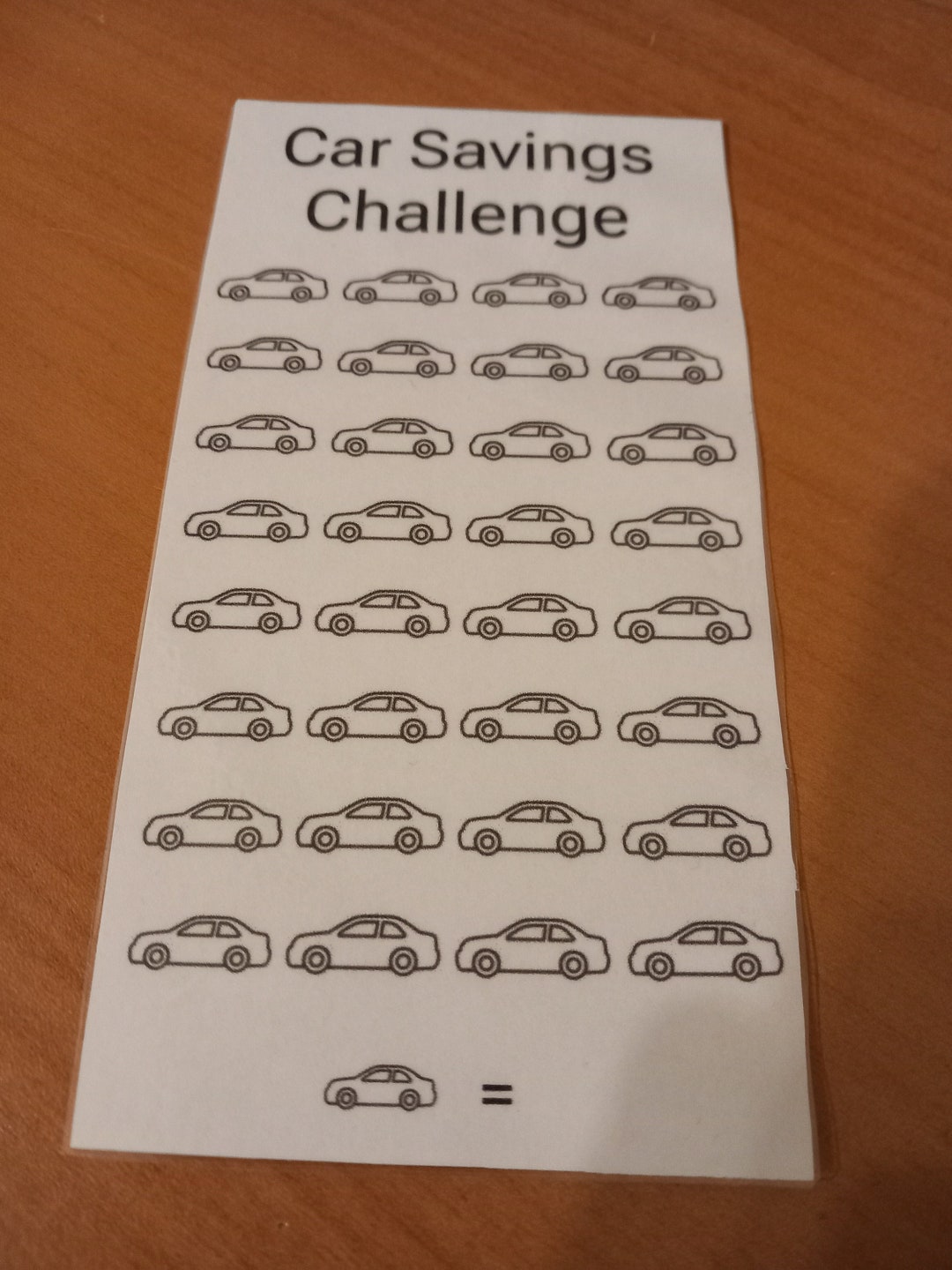 Car Savings Challenge - Etsy