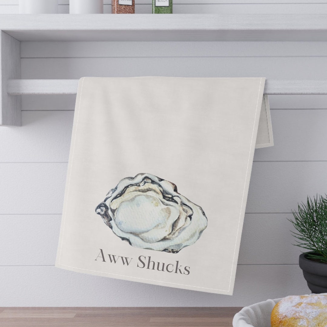 Aww Shucks Oyster Kitchen Towel - Etsy