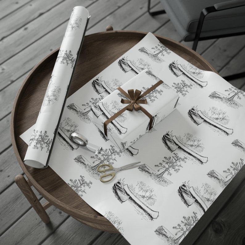 Cajun Christmas Pirogues and Cypress Trees Christmas/gift Wrapping ...