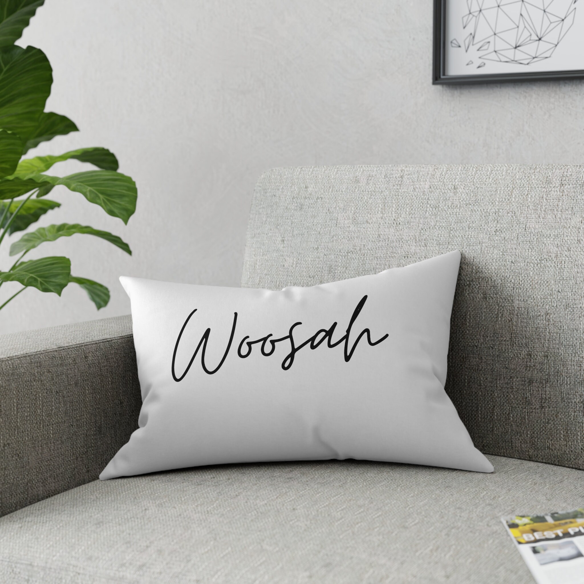 Black and White Minimalist Woosah Broadcloth Pillows - Etsy