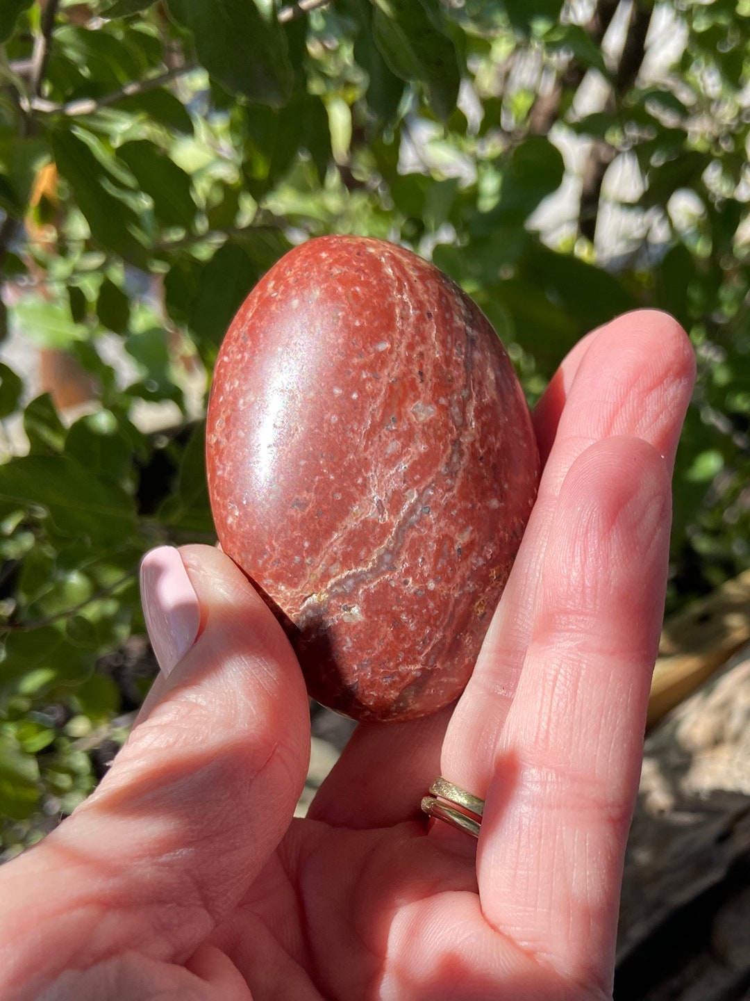 Red Jasper Palm Stone - Etsy