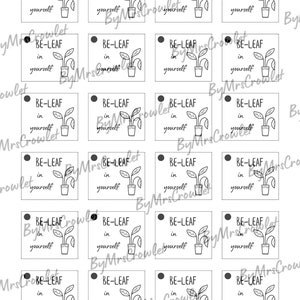 PRINTABLE Plant Labels, Digital PDF Cutout Tags for Crochet Plants and ...