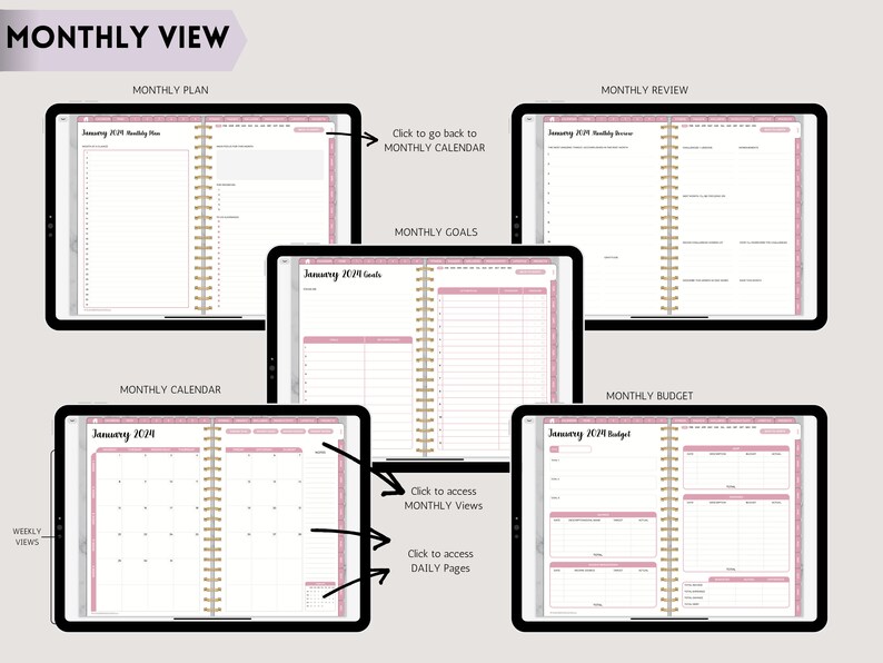 2024 All-in-one Ultimate Digital Planner Bundle, Free Goodnotes ...