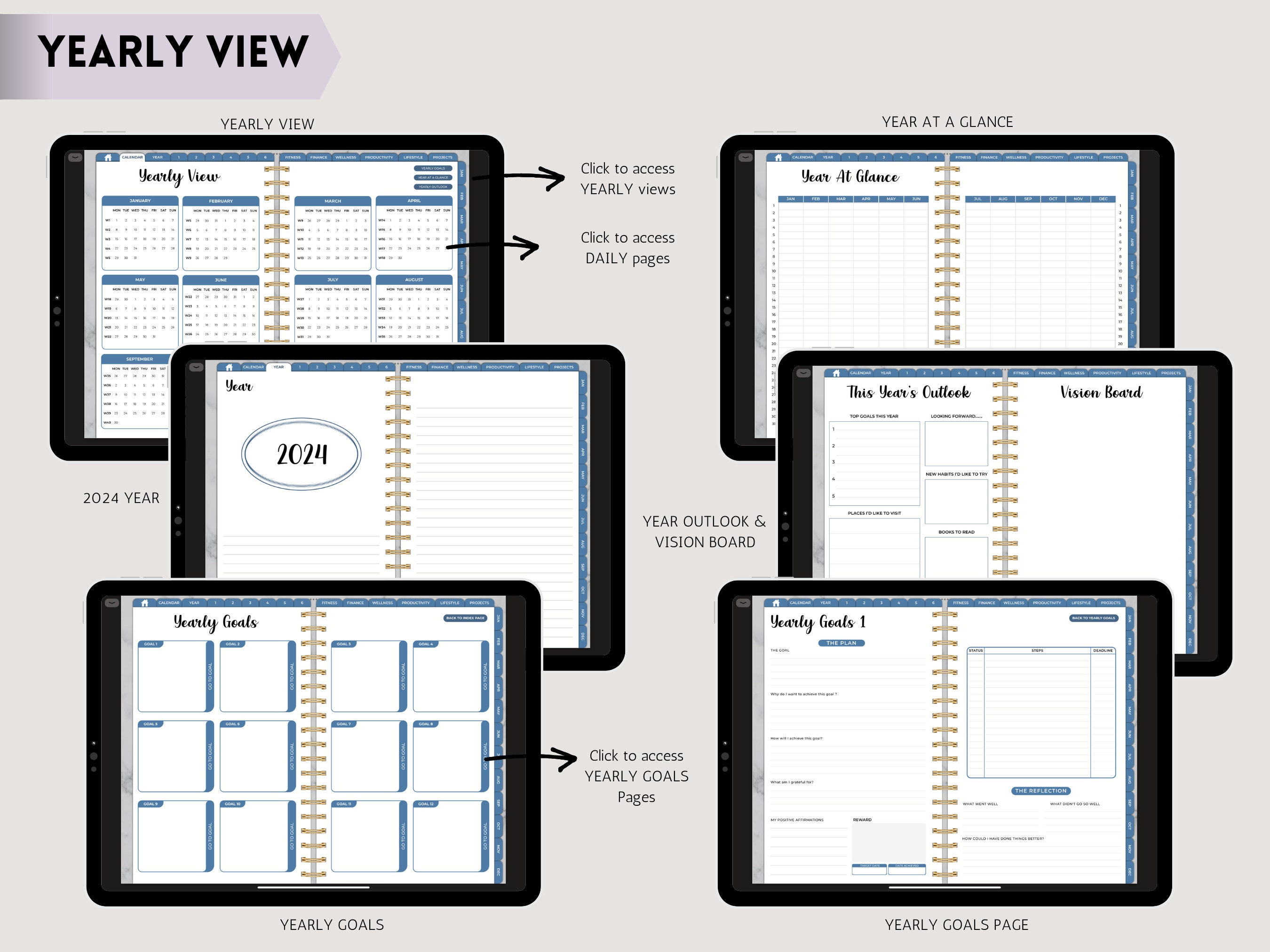 2024 All-in-one Ultimate Digital Planner Bundle, Free Goodnotes ...