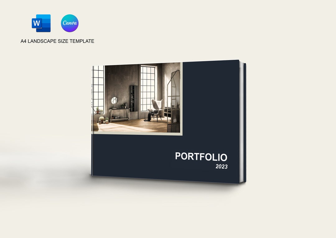 Design Portfolio Template | Minimalist | MS Word | Canv - Etsy
