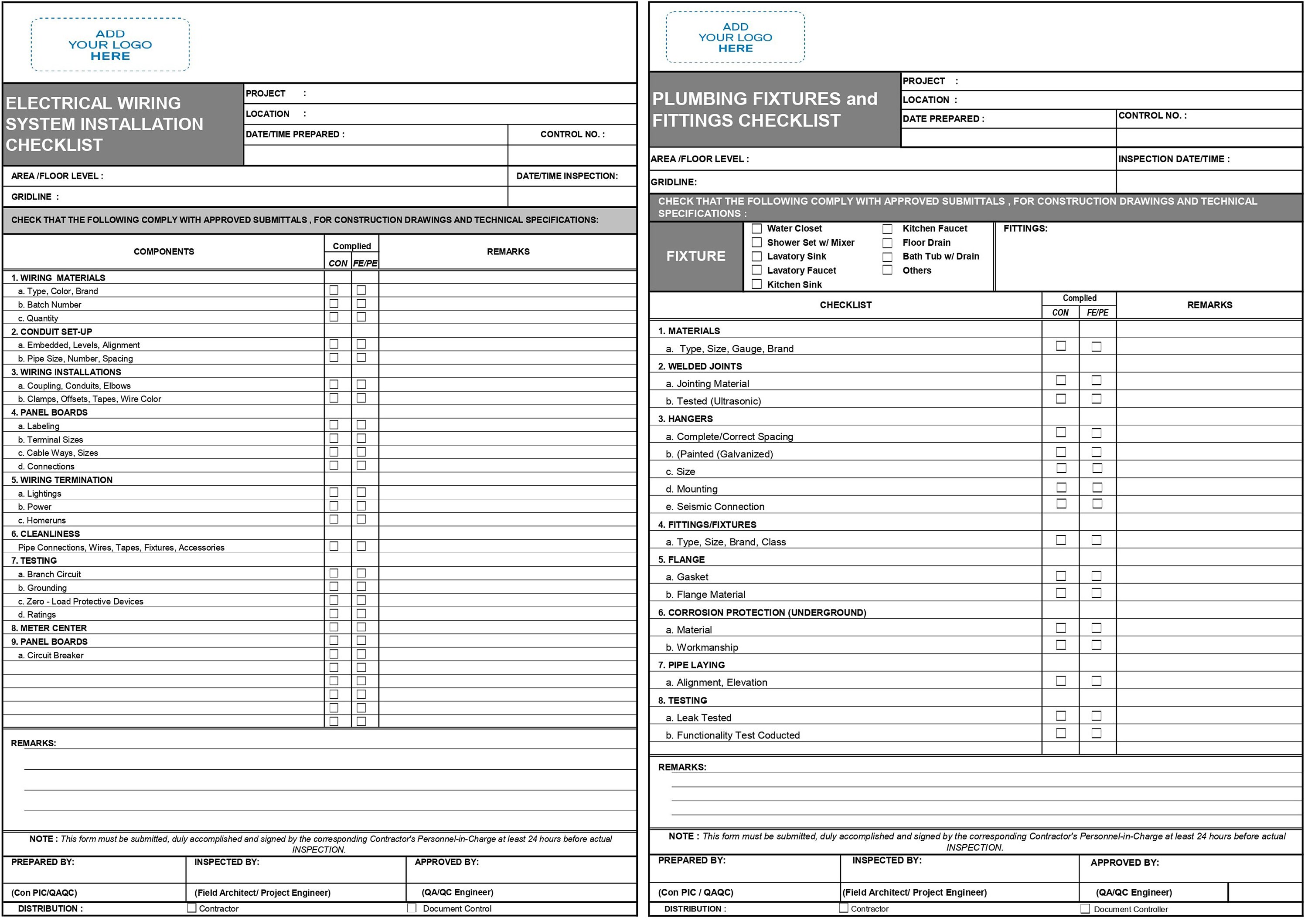 Detailed Construction Management Template | Quality Assurance and ...