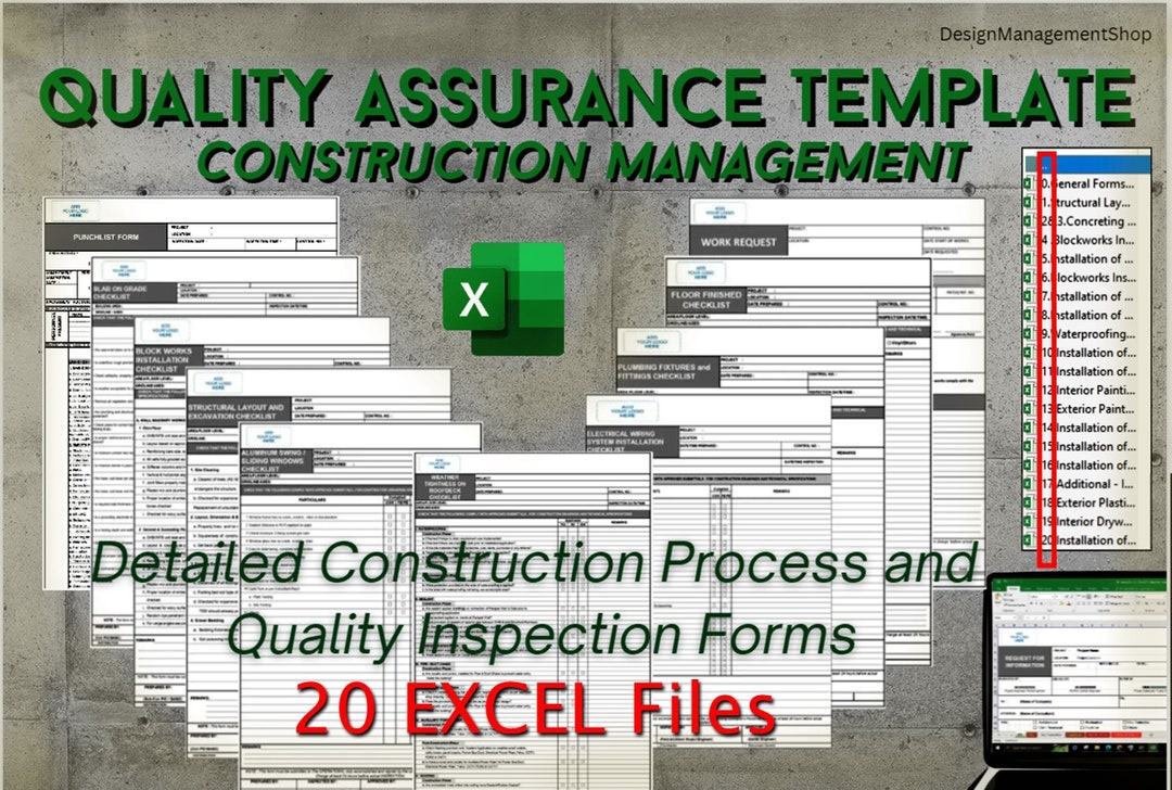 Detailed Construction Management Template | Quality Assurance and ...