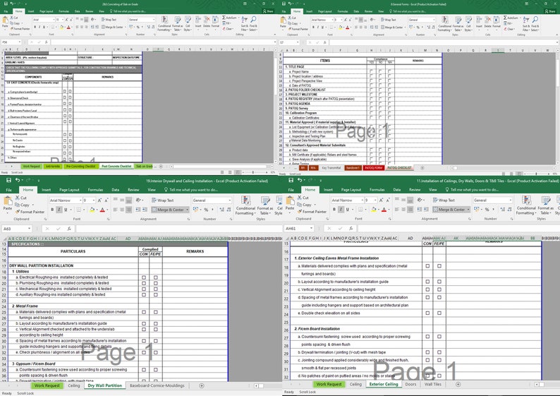 Detailed Construction Management Template | Quality Assurance and Checklist | From Start to ...
