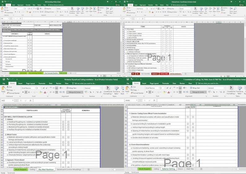 Detailed Construction Management Template | Quality Assurance and ...