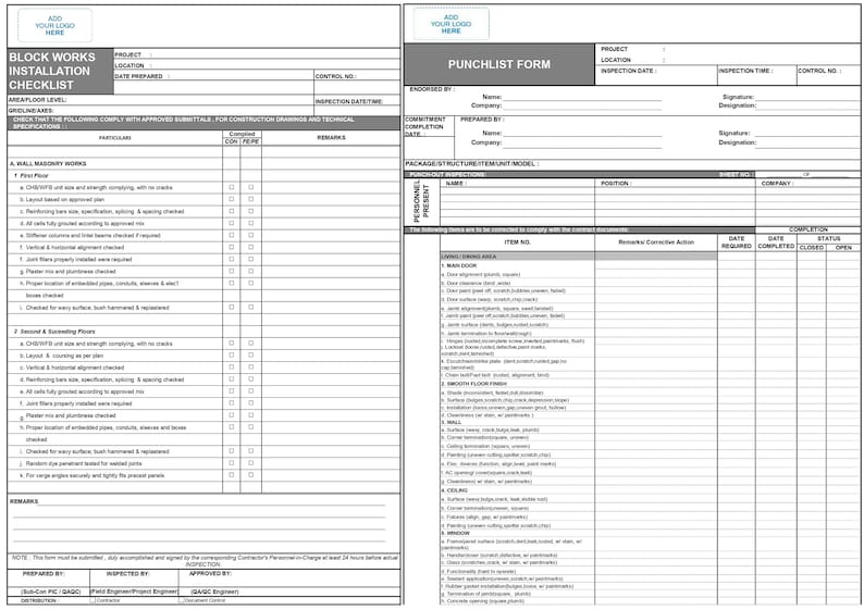Detailed Construction Management Template | Quality Assurance and ...