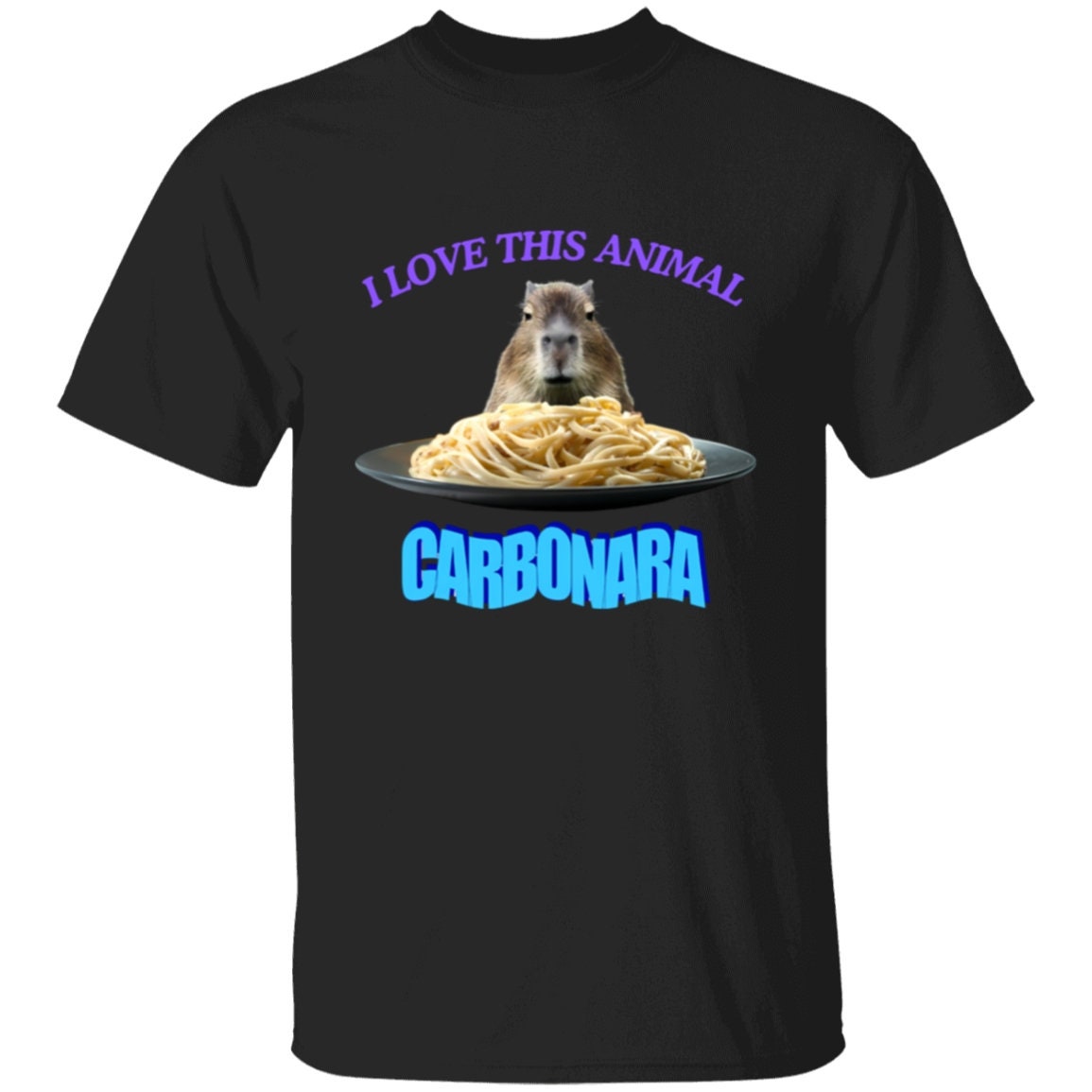 I Love This Animal Carbonara Shirt | Funny Capybara Shirt | Capybara ...