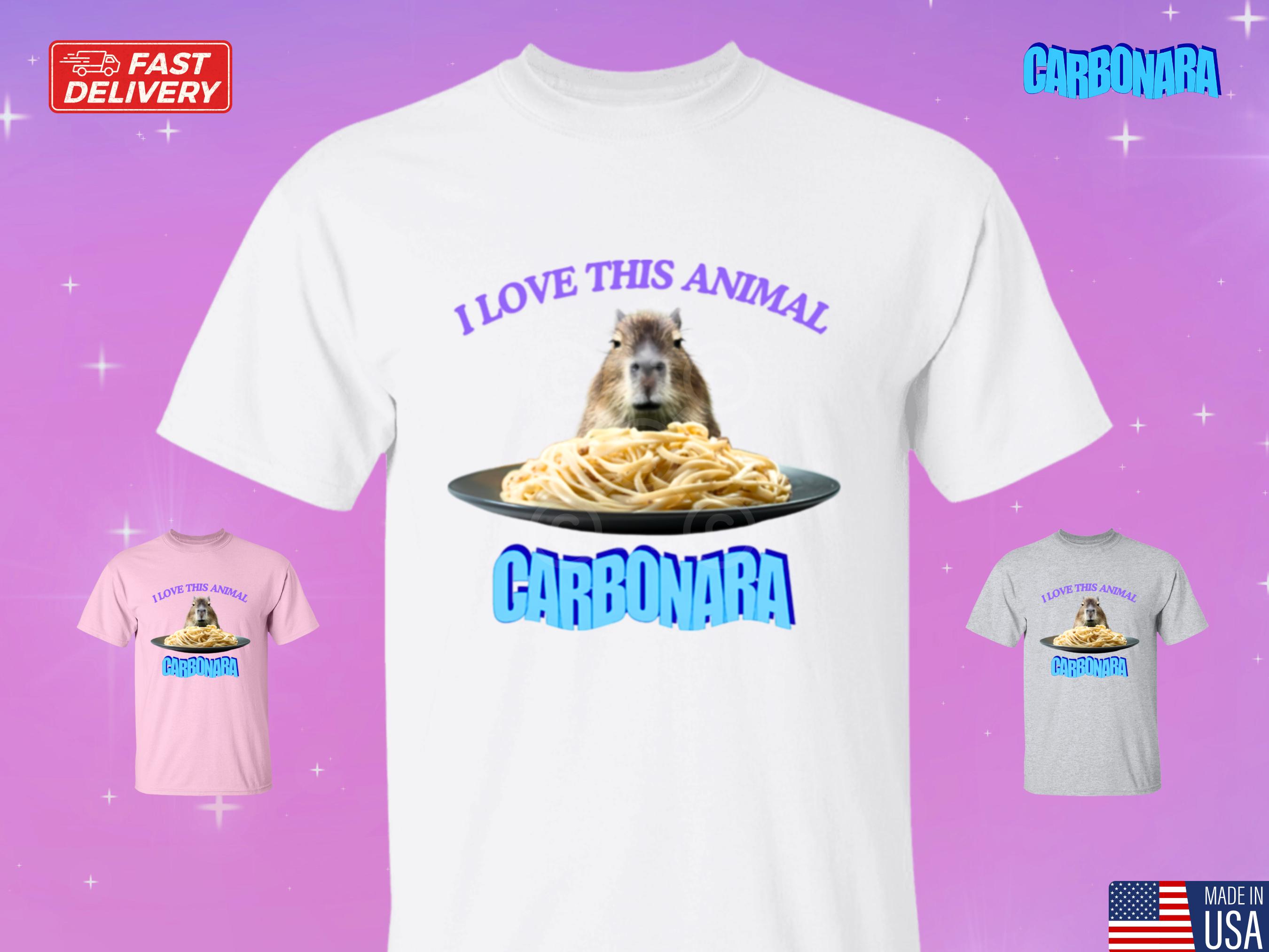 I Love This Animal Carbonara Shirt | Funny Capybara Shirt | Capybara ...