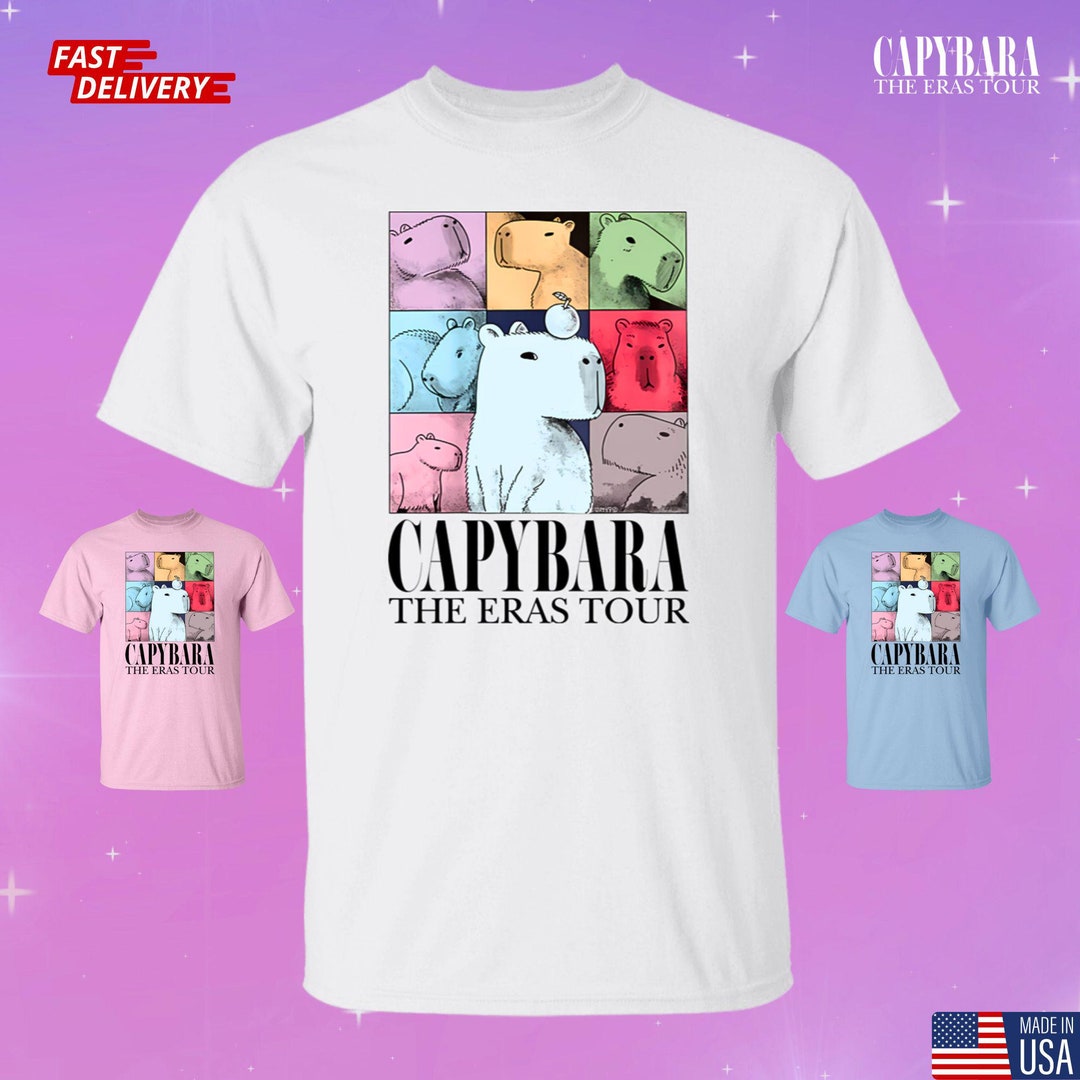 Capybara Eras Tour T-shirt | Capybara Shirt | Cute Capybara Tshirt ...