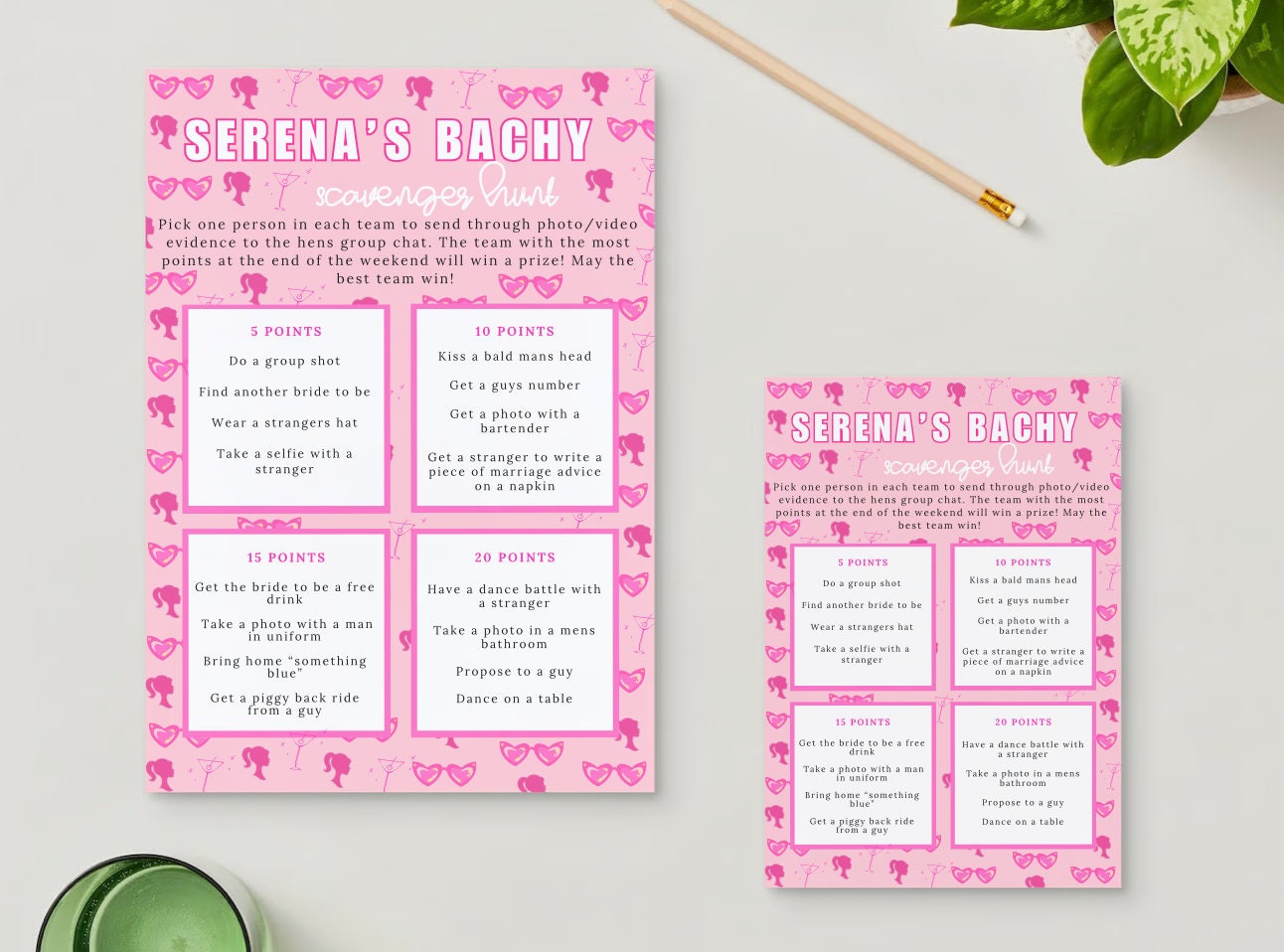 Barbie Themed Hens Scavenger Hunt Game - Etsy