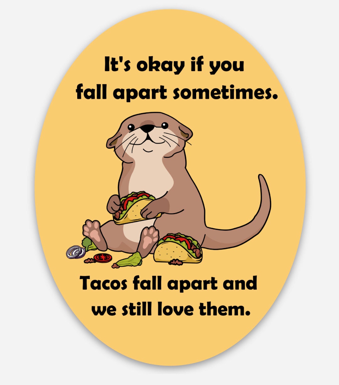Tacos Fall Apart Sticker - Etsy