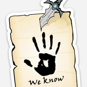 We Know Letter Skyrim Sticker - Etsy