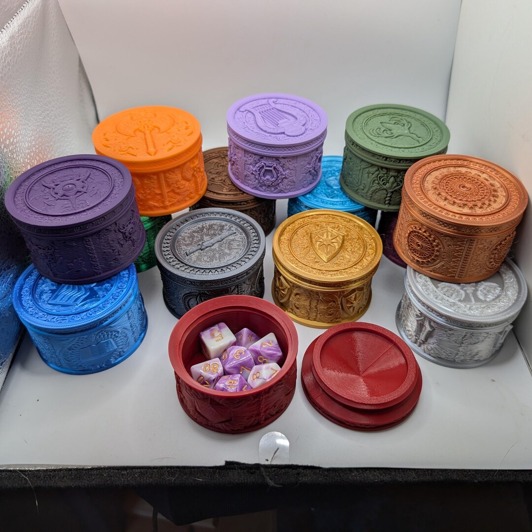Dnd Class Dice Storage Screw-on Containers - Multiple Designs - Etsy