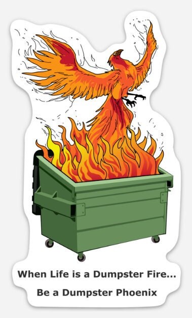 Dumpster Phoenix Sticker - Etsy