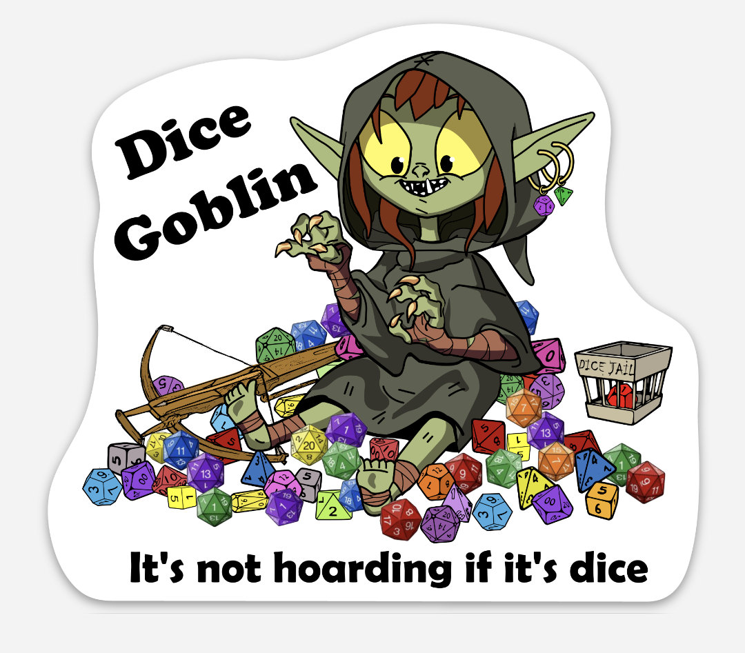 Dice Goblin Sticker - Etsy