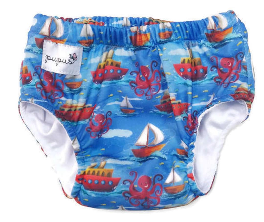 Swim Baby Diaper, Swim Trunks 'boats' - Etsy