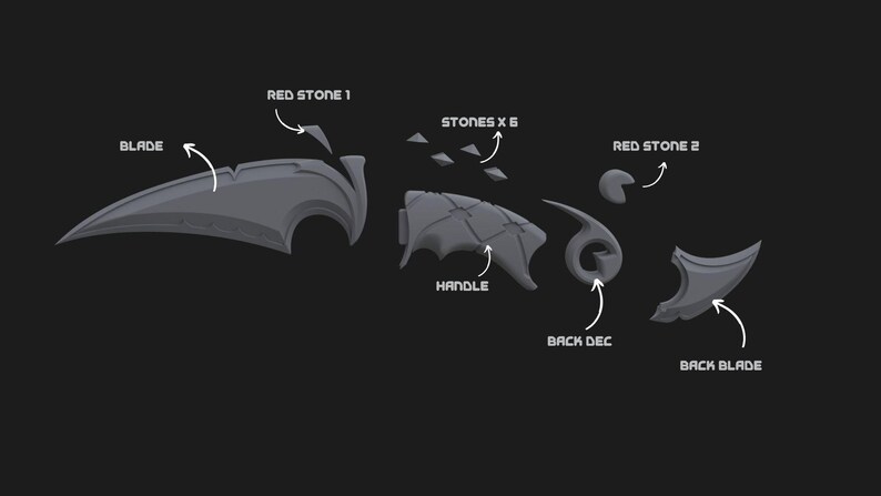 Valorant Ruin Dagger STL Digital File - Etsy